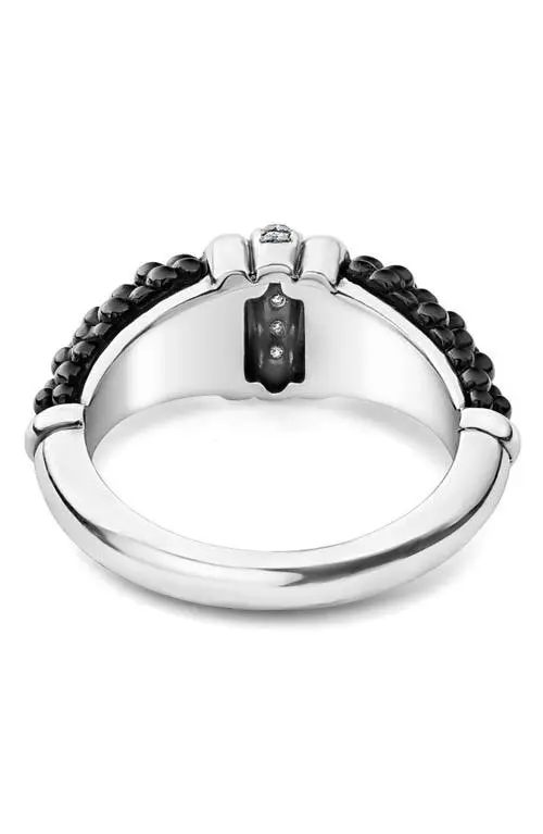 Lagos Black Caviar Diamond Ring