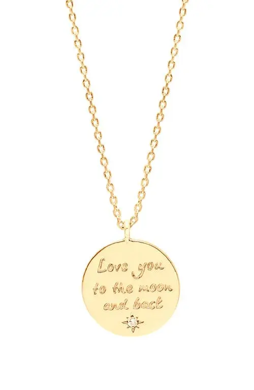 Estée Lauder Love You To The Moon And Back Pendant Necklace - Gold