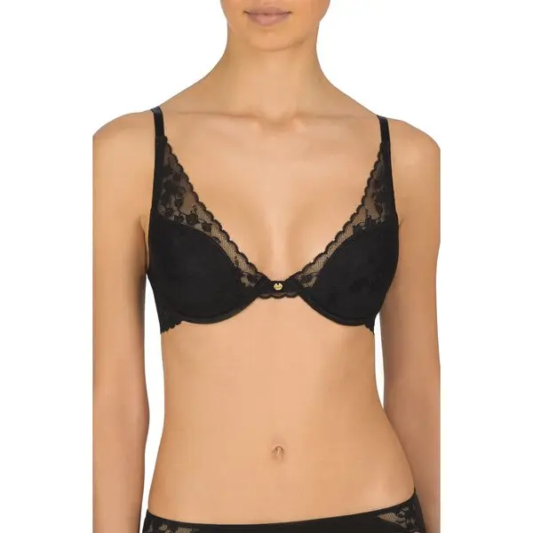 Natori Cherry Blossom Convertible Underwire Bra - Black