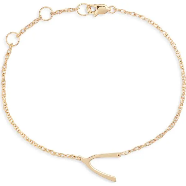 Jennifer Zeuner Jewelry Lily Wishbone Bracelet - Gold Vermeil