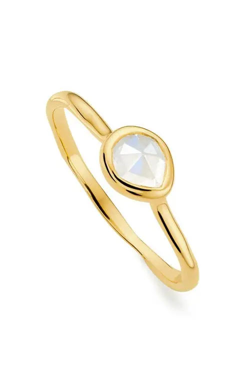 Monica Vinader Siren Small Semiprecious Stone Stacking Ring - Gold