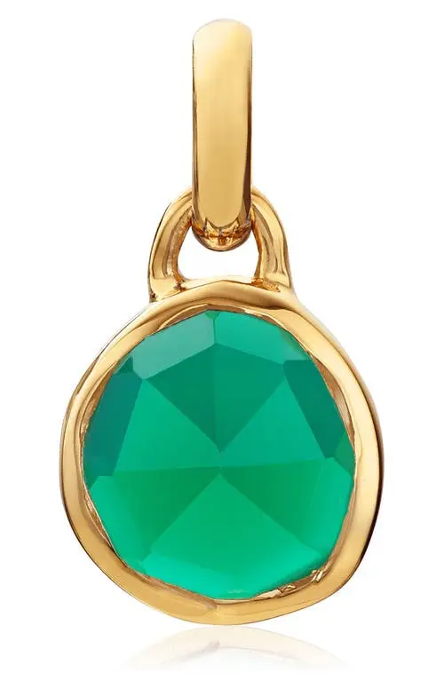 Monica Vinader Siren Bezel Moonstone Pendant - Yellow Gold