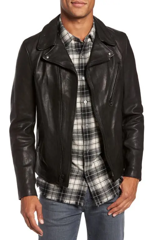 SCHOTT Leather Moto Jacket - Black