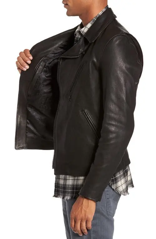 SCHOTT Leather Moto Jacket - Black