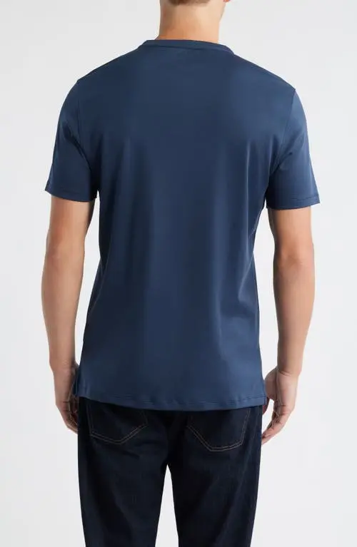 Robert Barakett Georgia Solid Henley Shirt - Blue Night