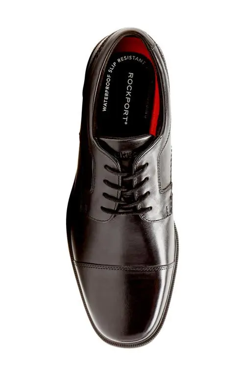 Rockport Taylor Waterproof Cap Toe Derby - Black