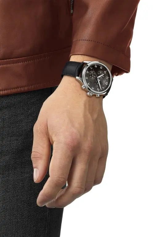 TISSOT Chrono Xl Collection Chronograph Strap Watch - Black/ Silver