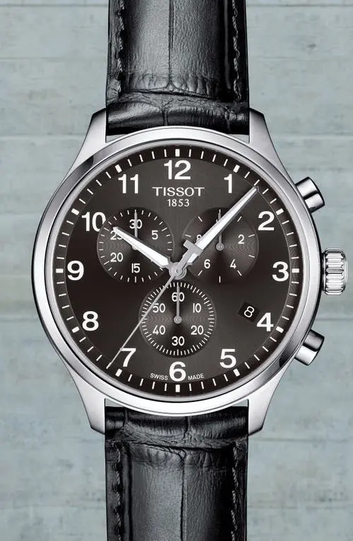 TISSOT Chrono Xl Collection Chronograph Strap Watch - Black/ Silver