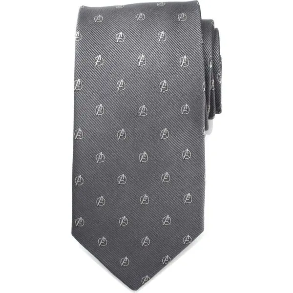CUFFLINKS, INC. Avengers Logo Necktie - Grey