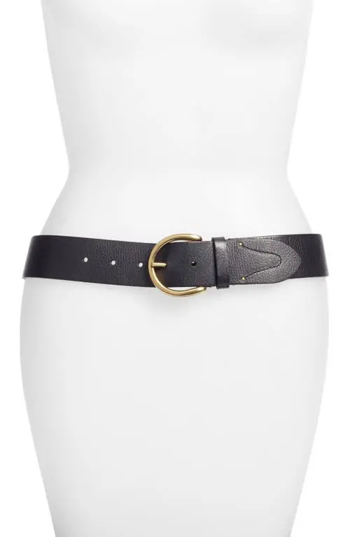 Frye Campus Leather Belt - Black