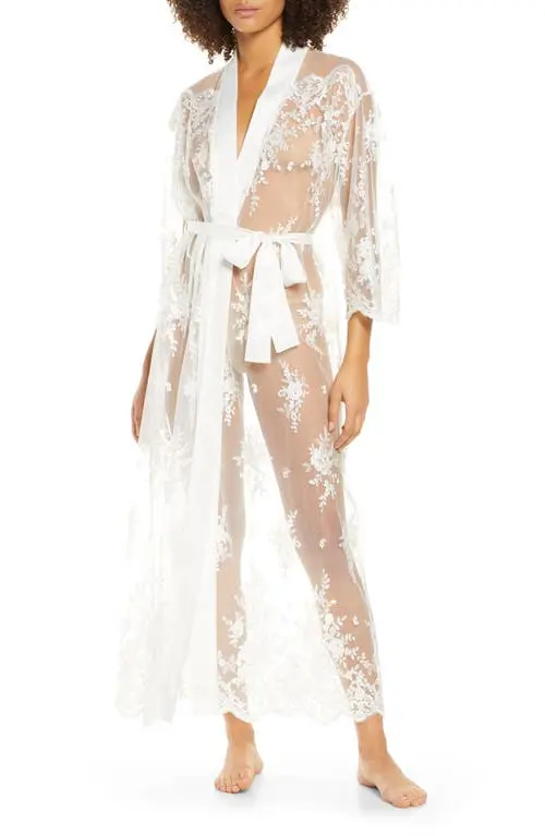 Rya Collection Darling Sheer Lace Robe - Ivory