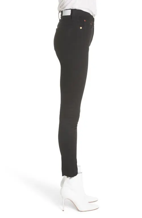 RE/DONE High Waist Stretch Ankle Jeans - Black