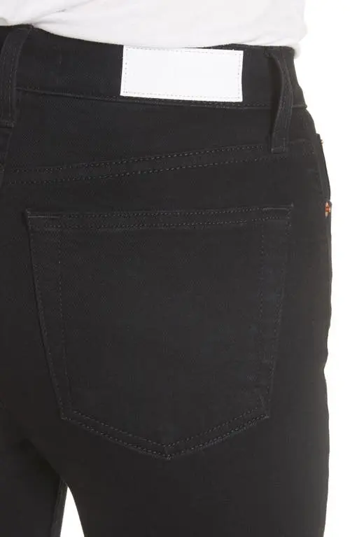 RE/DONE High Waist Stretch Ankle Jeans - Black