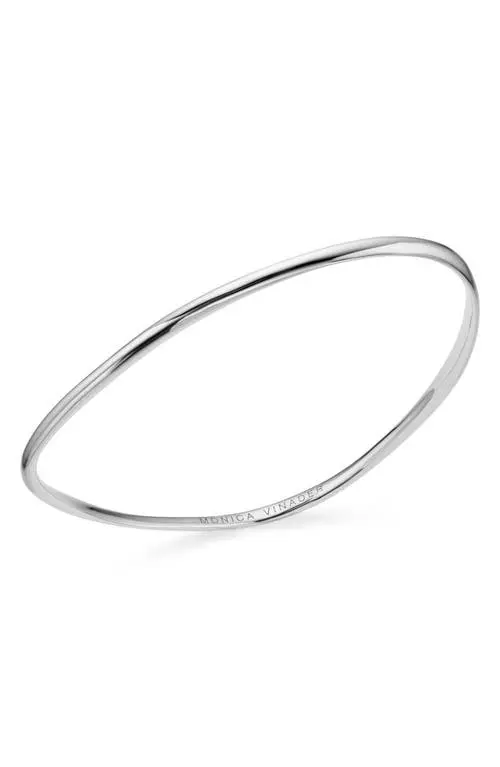 Monica Vinader Nura Reef Thin Bangle - Silver