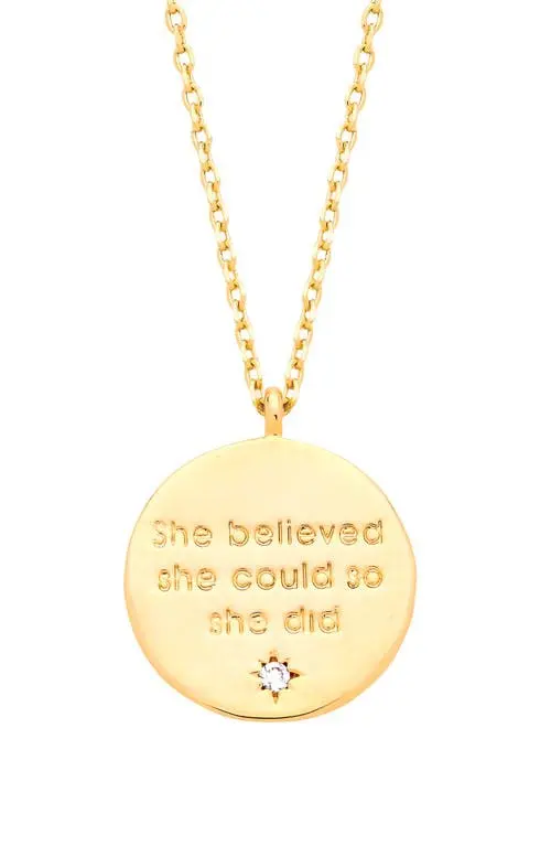 Estée Lauder Engraved Pendant Necklace - Gold