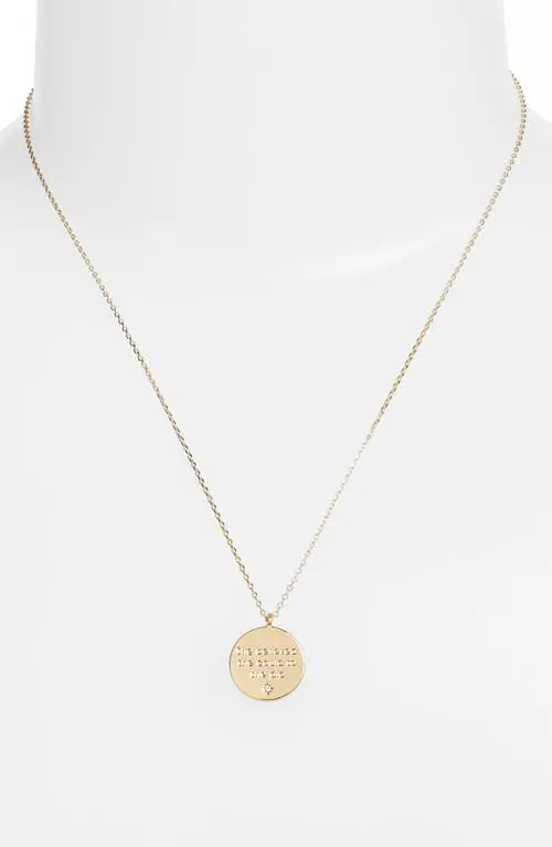 Estée Lauder Engraved Pendant Necklace