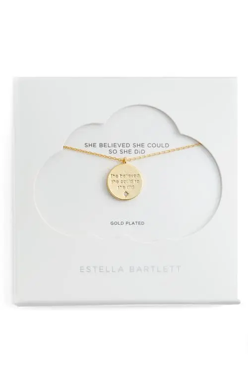 Estée Lauder Engraved Pendant Necklace