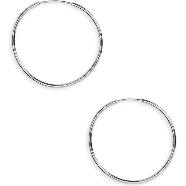 Argento Vivo Hoop Earrings - Silver
