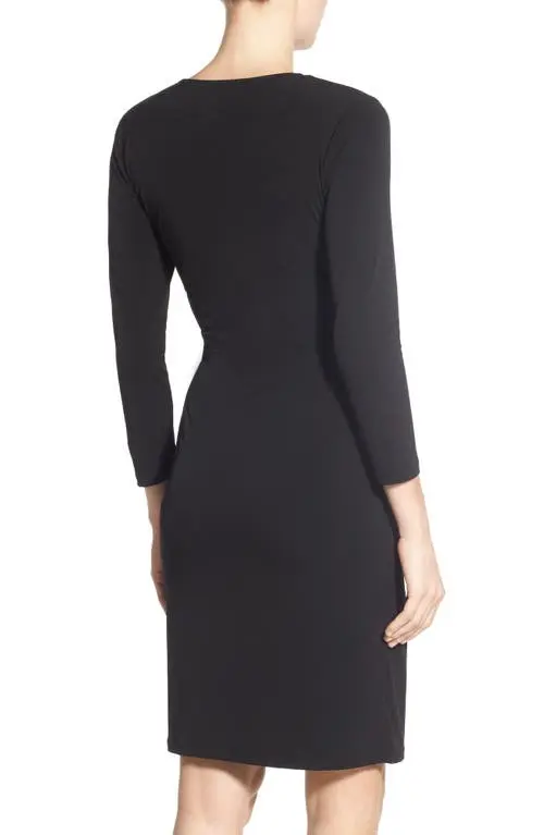 Anne Klein Faux Wrap Jersey Dress