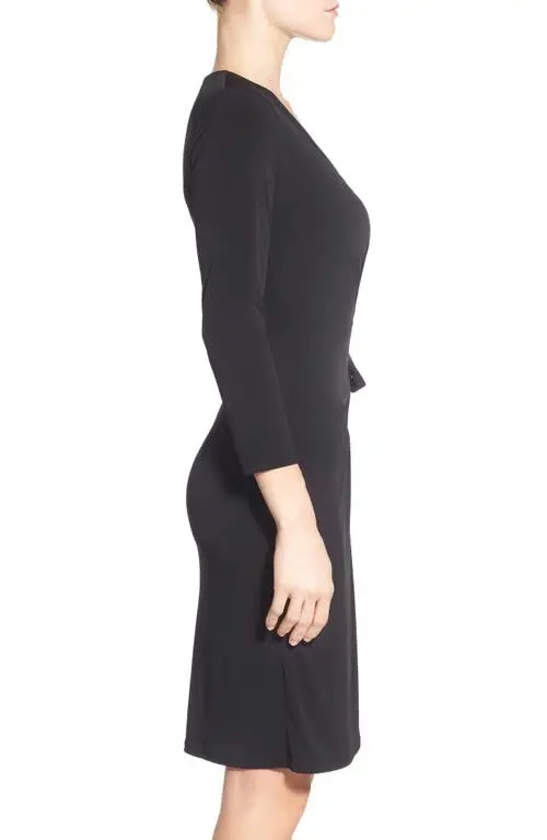 Anne Klein Faux Wrap Jersey Dress