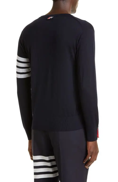 Thom Browne Merino Wool Pullover - Navy