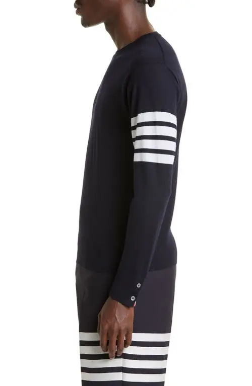 Thom Browne Merino Wool Pullover - Navy