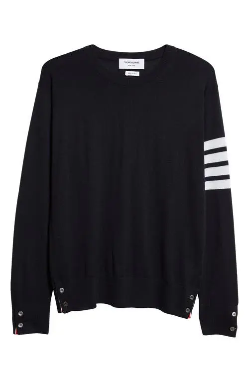 Thom Browne Merino Wool Pullover - Navy