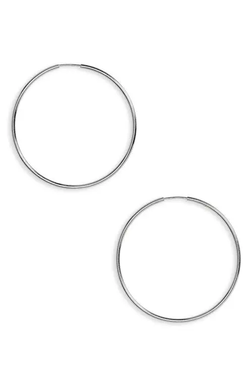 Argento Vivo Endless Hoop Earrings - Silver