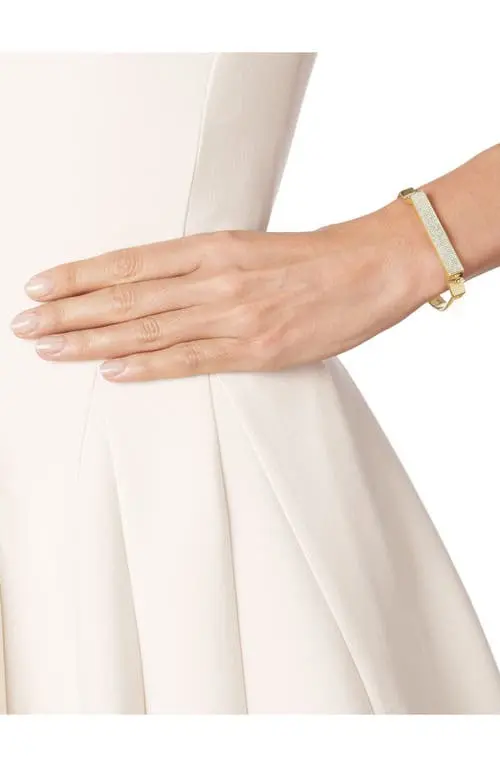Monica Vinader Signature Diamond Bangle - Gold/ Diamond