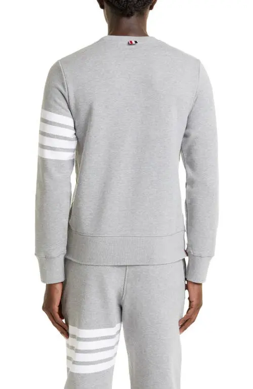 Thom Browne Striped Sleeve Sweatshirt - 068 - Light Grey