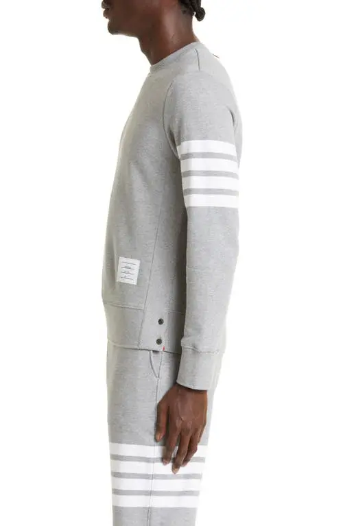 Thom Browne Striped Sleeve Sweatshirt - 068 - Light Grey