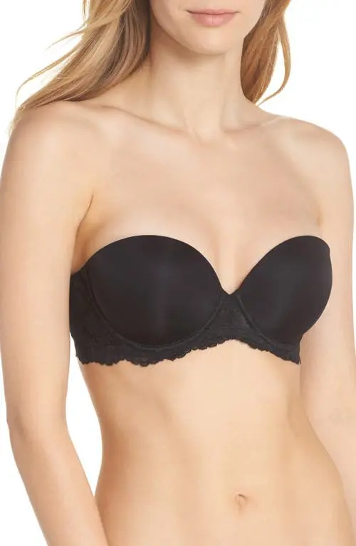 ON GOSSAMER Beautifully Basic Strapless Underwire Bra - Black