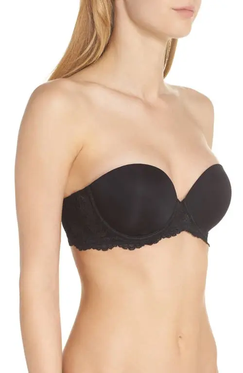 ON GOSSAMER Beautifully Basic Strapless Underwire Bra - Black