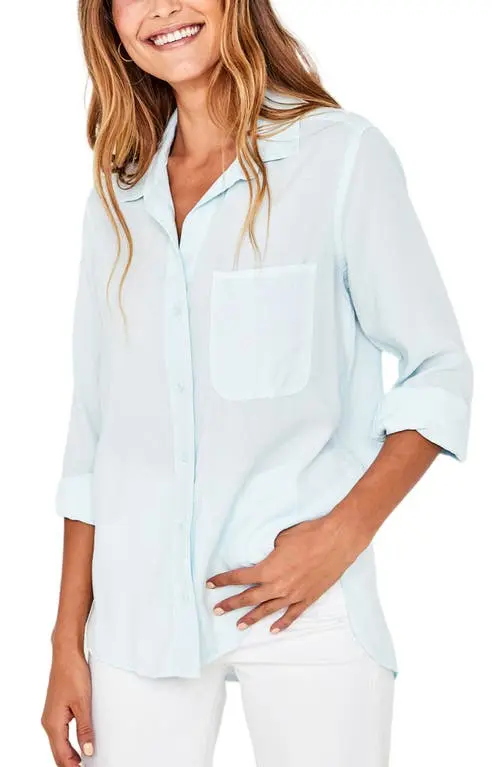 Bella Dahl Shirttail Button-up Shirt - Sea Foam