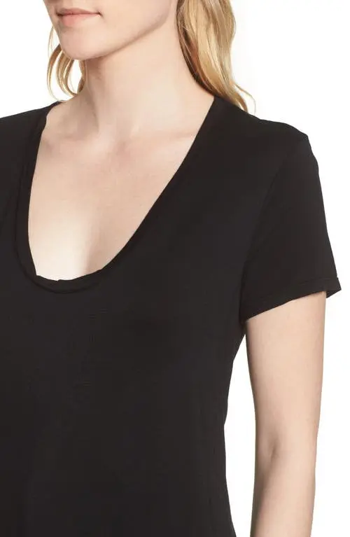 Splendid Sloane Scoop Neck T-shirt - Black