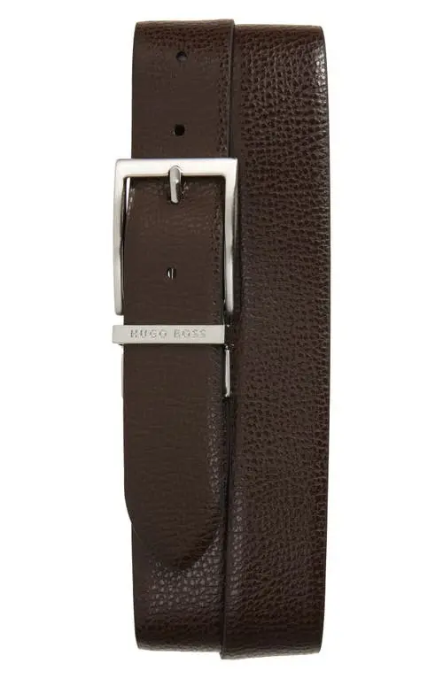 BOSS Ollie Reversible Leather Belt - Black/dark Brown