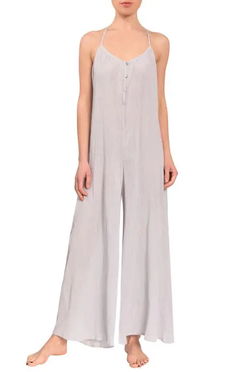 EVERYDAY RITUAL Kaitlyn Wide Leg Sleep Jumpsuit - Mist