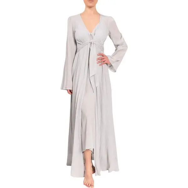 EVERYDAY RITUAL Diane Cotton Duster Robe - Mist