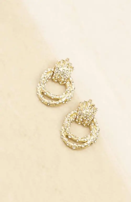 Ettika Crystal Knot Drop Earrings