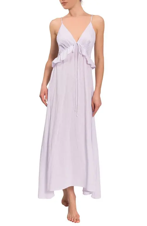 EVERYDAY RITUAL Ruffle Empire Waist Nightgown - Lavender
