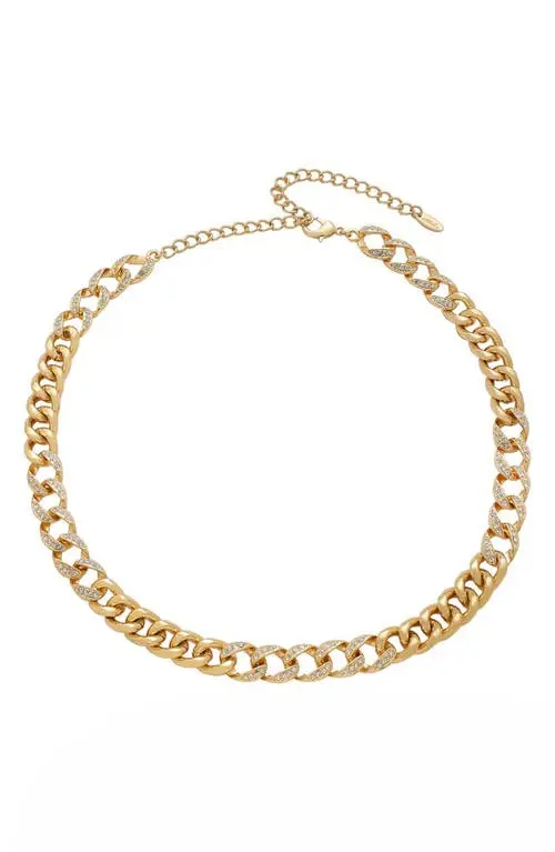 Ettika Crystal Chain Necklace - Gold