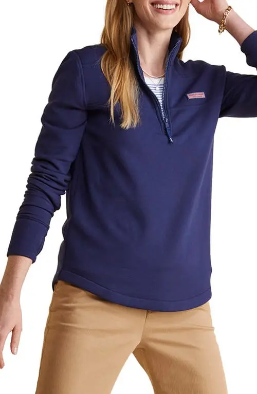 Vineyard Vines Dreamcloth Relaxed Half Zip Sweatshirt - Nautical Navy
