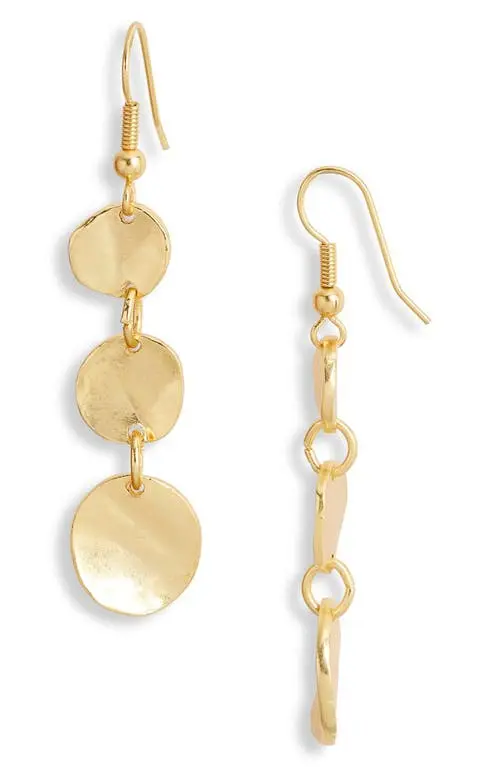 KARINE SULTAN Small Coin Dangle Earrings - Gold