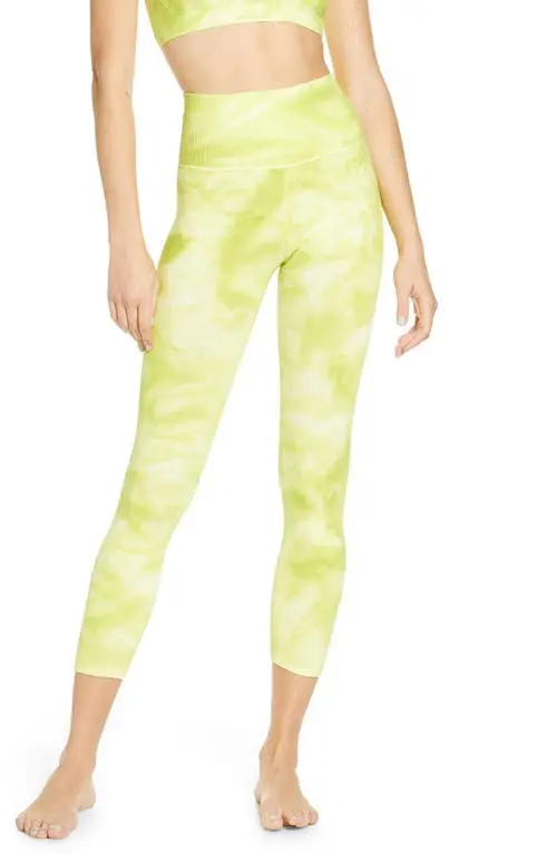 Free People Om Shanti Tie Dye Leggings - Lime