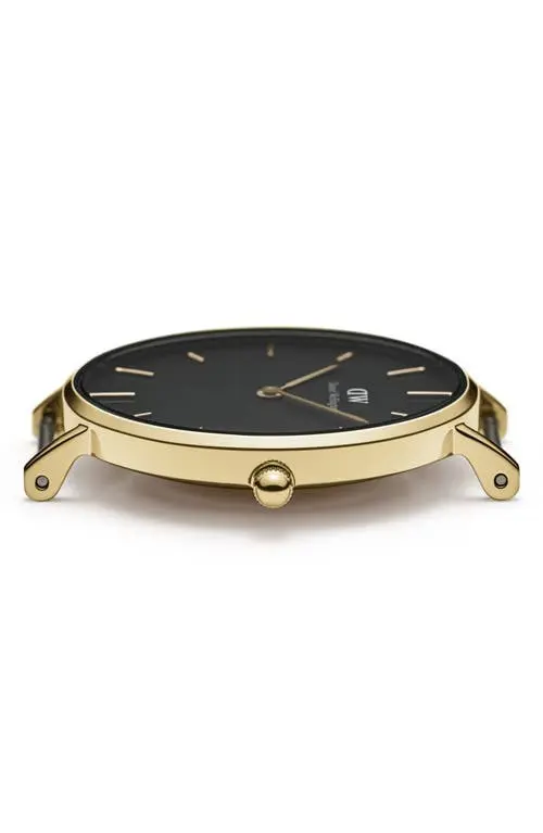 DANIEL WELLINGTON Grand Petite Evergold Mesh Strap Watch - Rose Gold/black