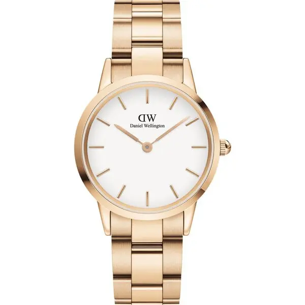 DANIEL WELLINGTON Iconic Bracelet Watch - Eggshell White/rose Gold