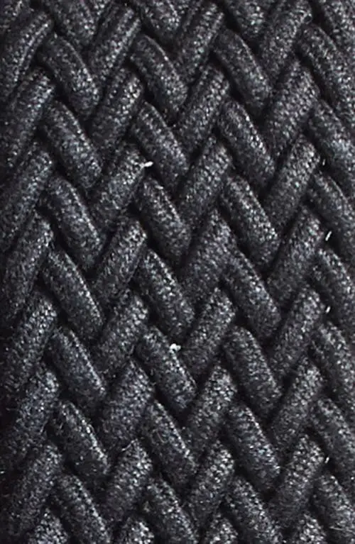 Torino Braided Stretch Cotton Belt - Black