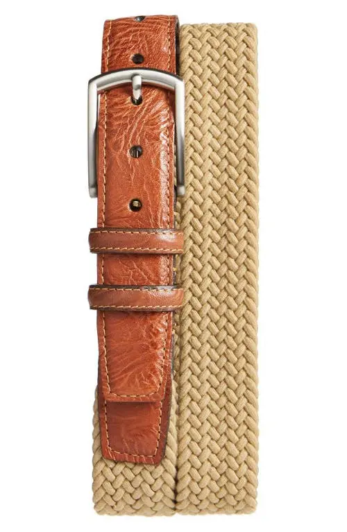 Torino Braided Stretch Cotton Belt - Camel