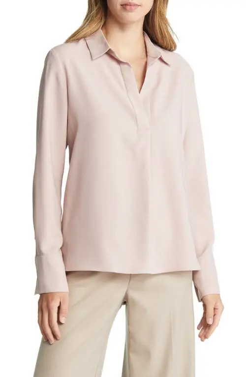 Nordstrom Popover Blouse With High/low Hem