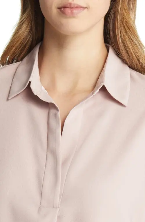 Nordstrom Popover Blouse With High/low Hem